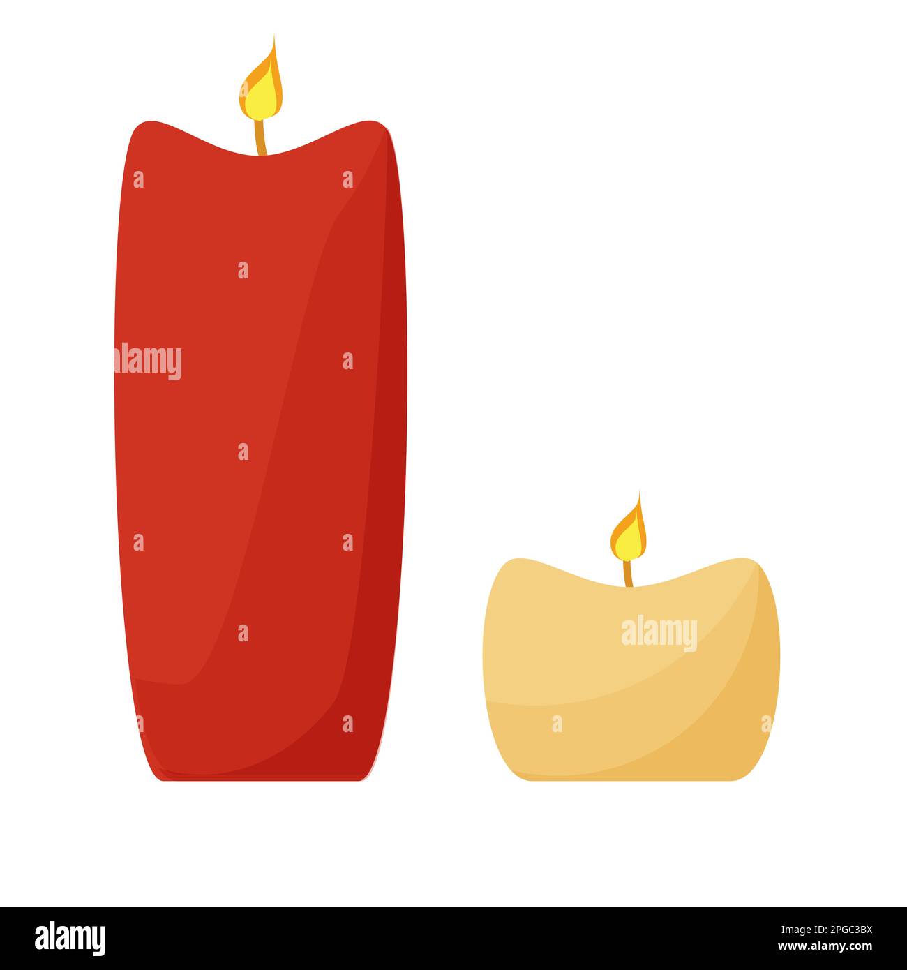 Set Of Colorful Candles Vector Illustration Flat Stock Vector Image And Art Alamy