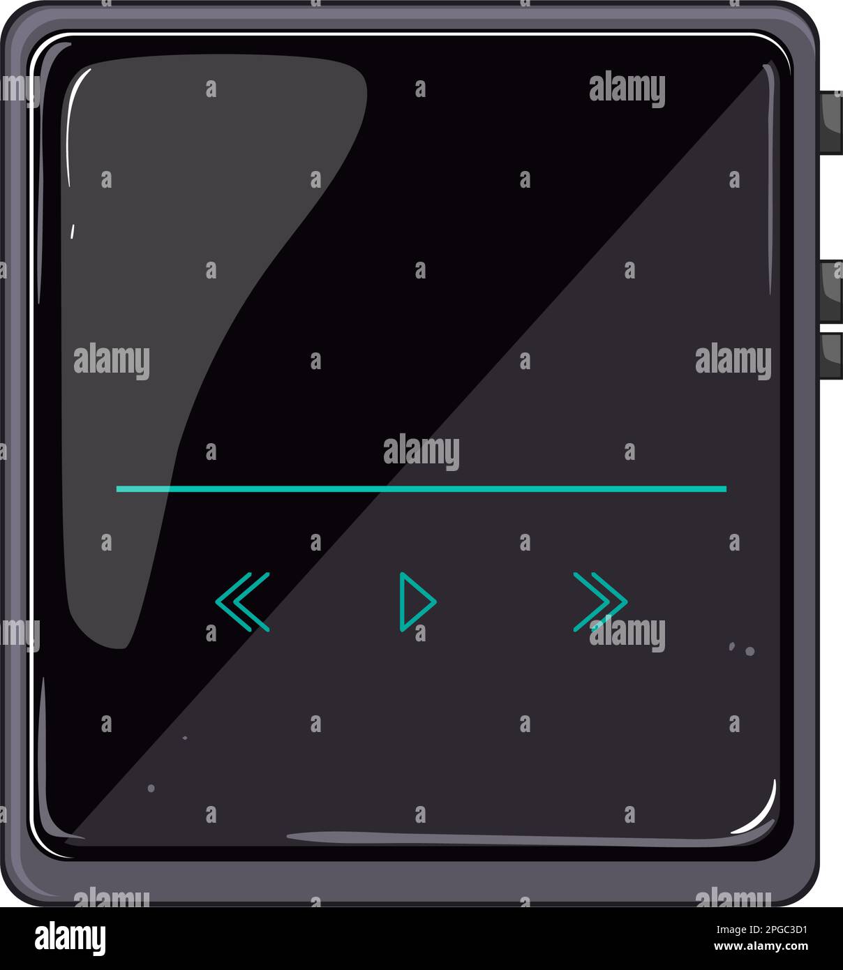 portable hifi mp3 player cartoon vector illustration Stock Vector Image ...