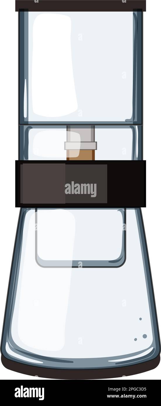 brew ice drip coffee cartoon vector illustration Stock Vector Image ...