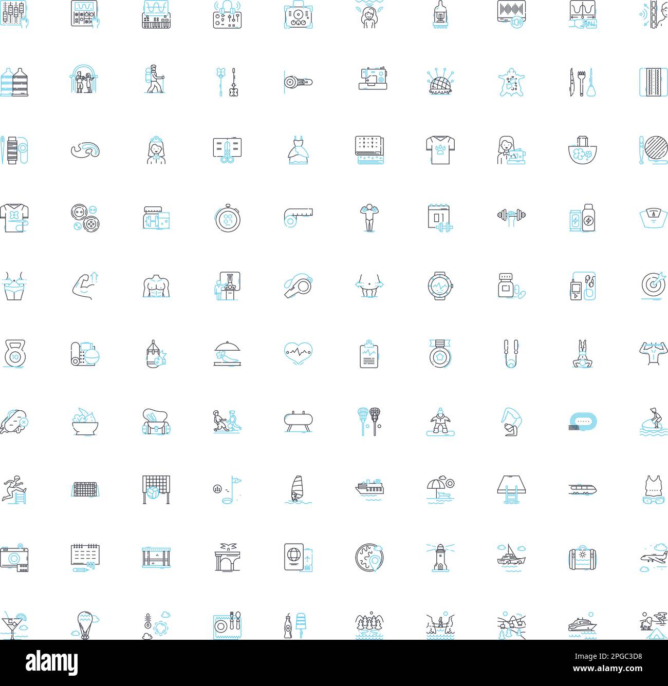 Active lifestyle vector line icons set. Active, Lifestyle, Exercise ...