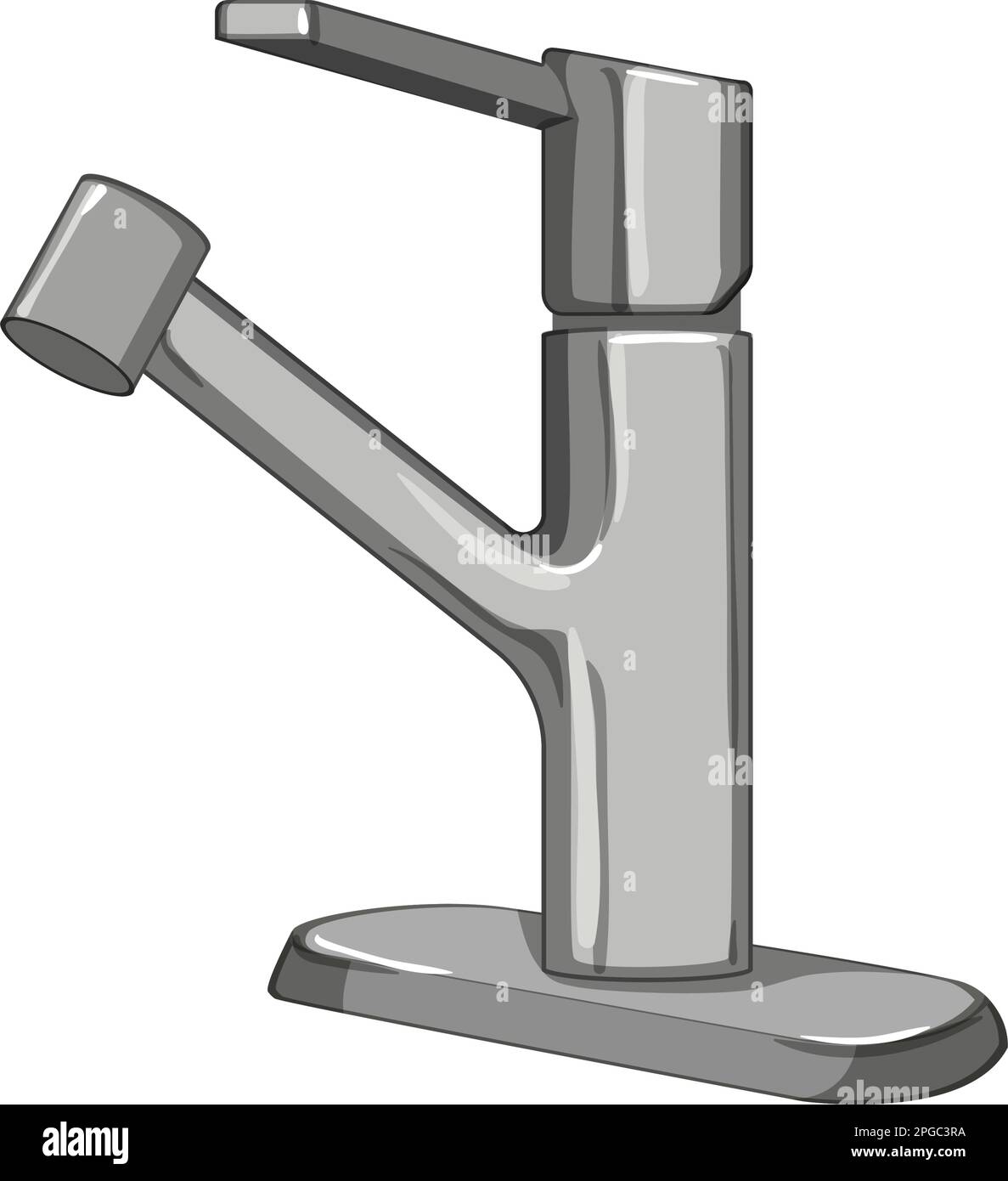 tap kitchen faucet cartoon vector illustration Stock Vector Image & Art ...