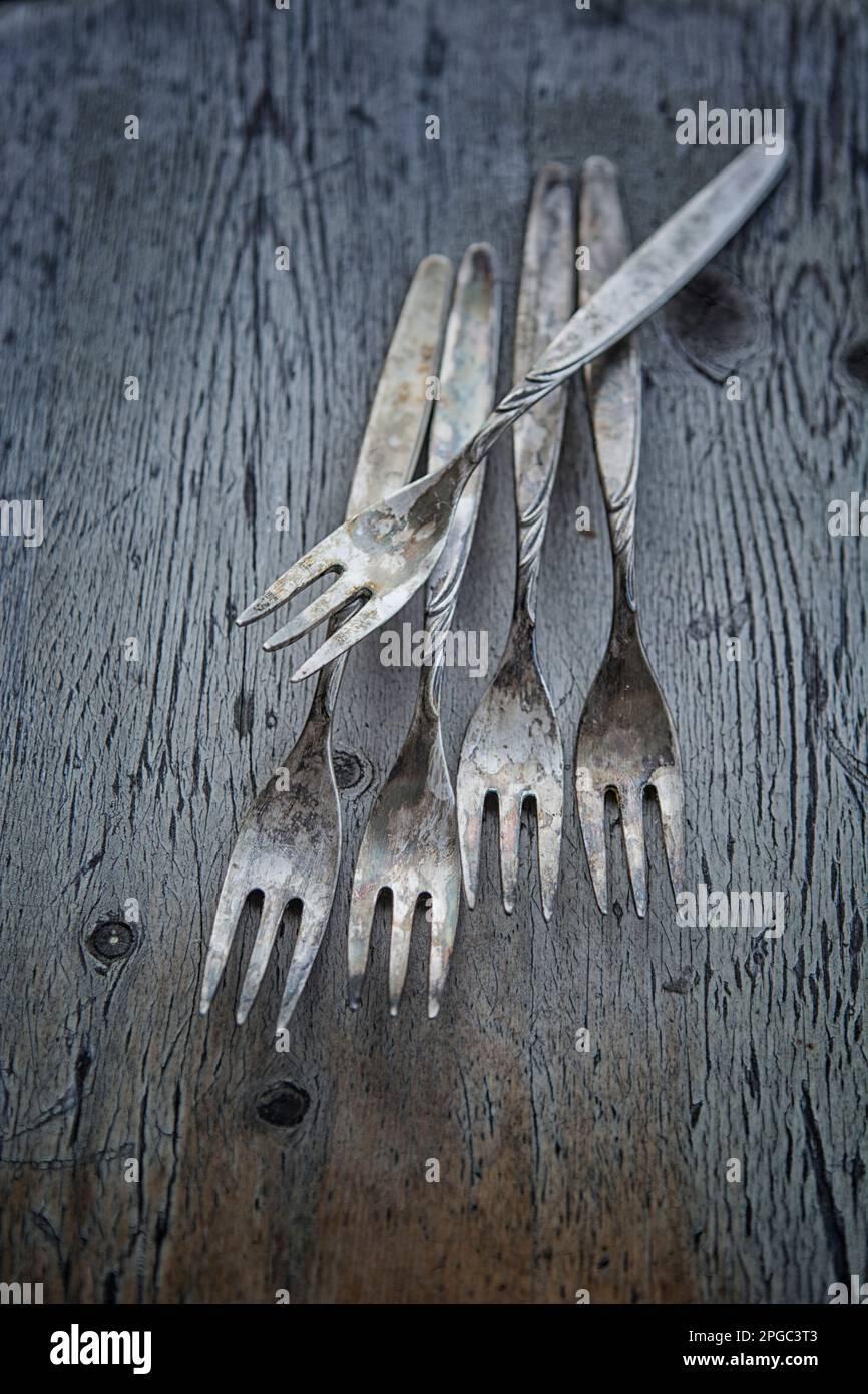 Old forks hi-res stock photography and images - Alamy