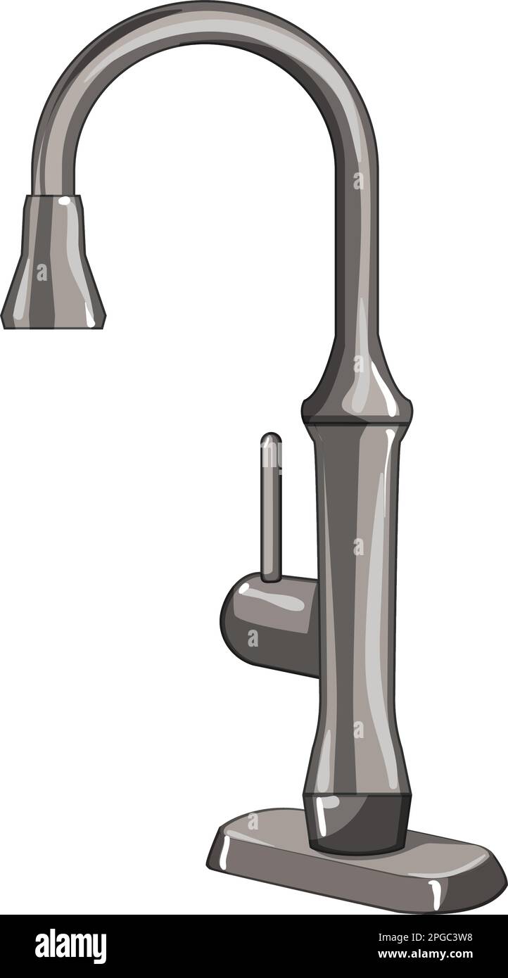 wash kitchen faucet cartoon vector illustration Stock Vector Image ...
