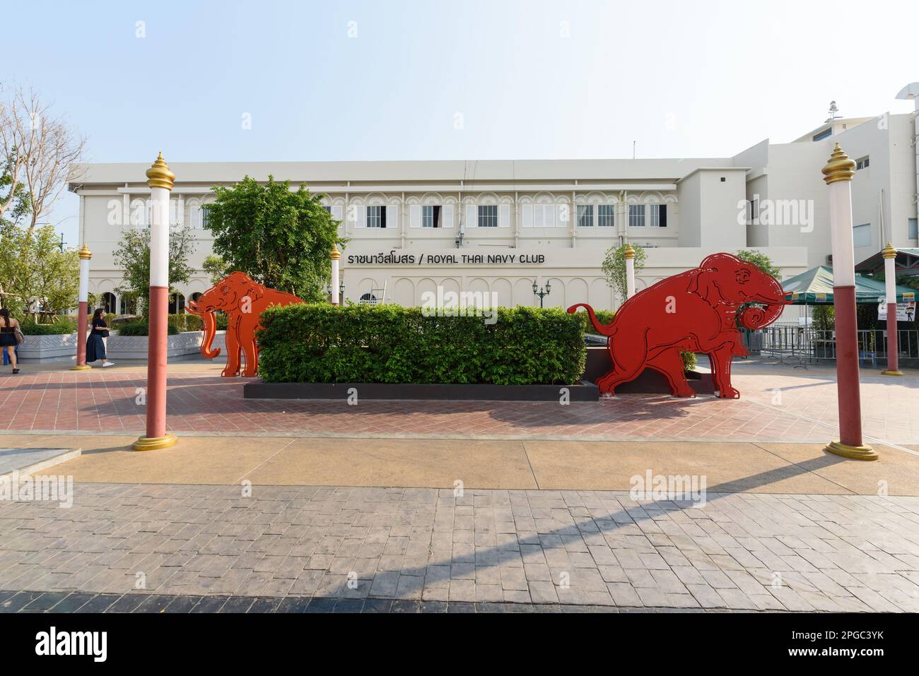 Bangkok,Thailand - Feb 5 , 2023 :a lot of people at THACHANG PIER for ...