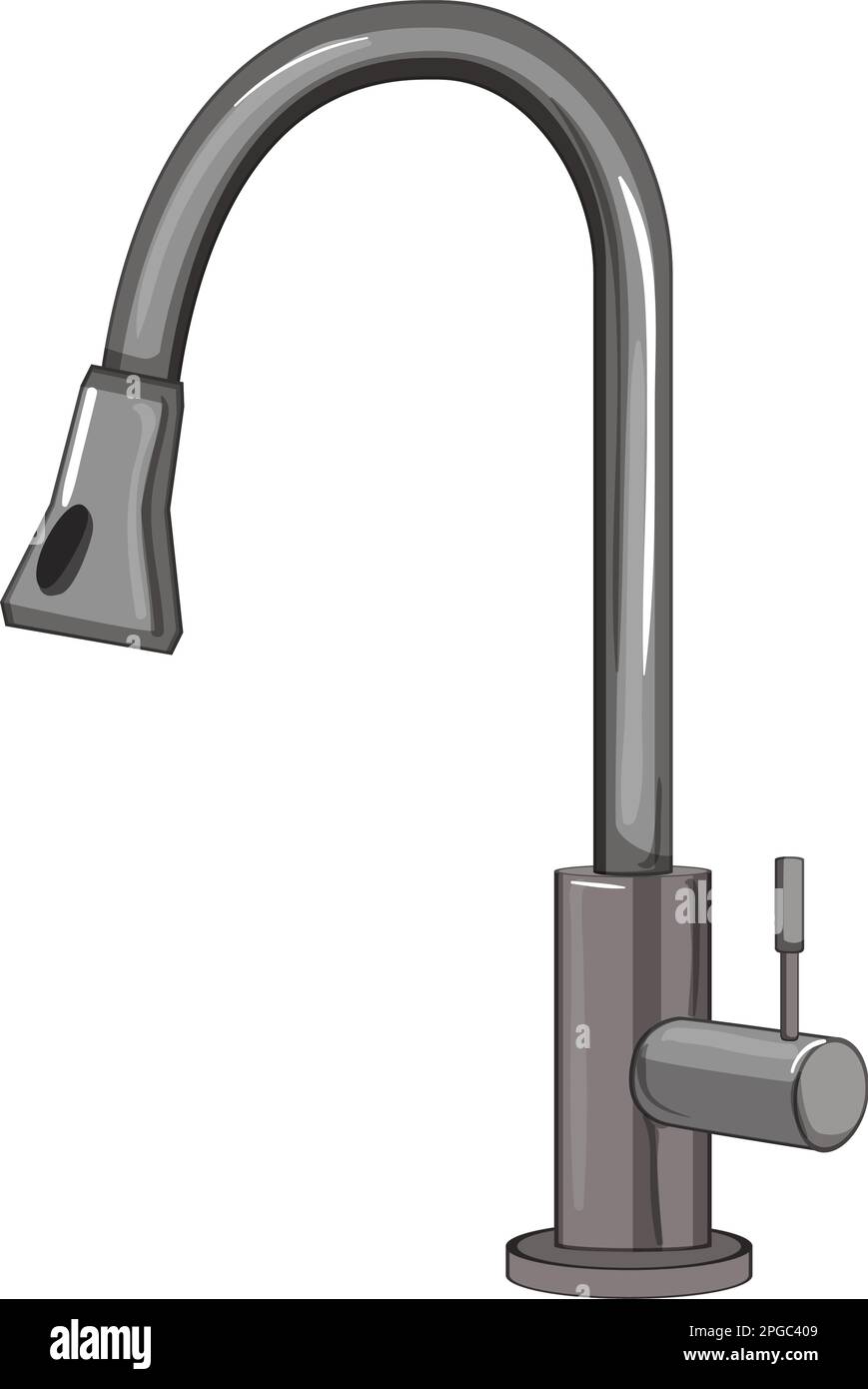 Sink Kitchen Faucet Cartoon Vector Illustration Stock Vector Image