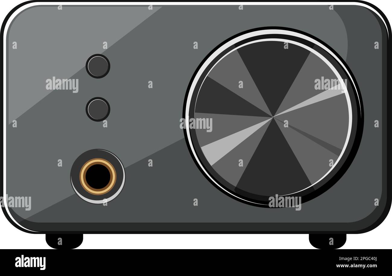 musical headphone amp cartoon vector illustration Stock Vector Image ...