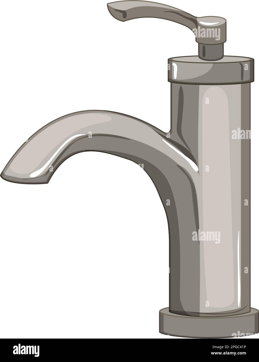 flow kitchen faucet cartoon vector illustration Stock Vector Image ...