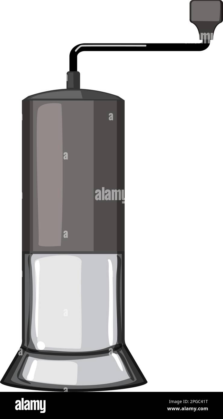 retro mill coffee grinder manual cartoon vector illustration Stock ...