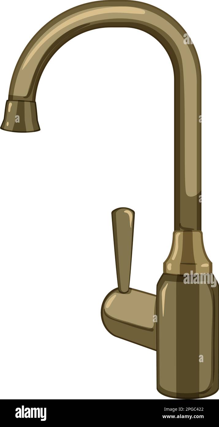 handle kitchen faucet cartoon vector illustration Stock Vector Image ...