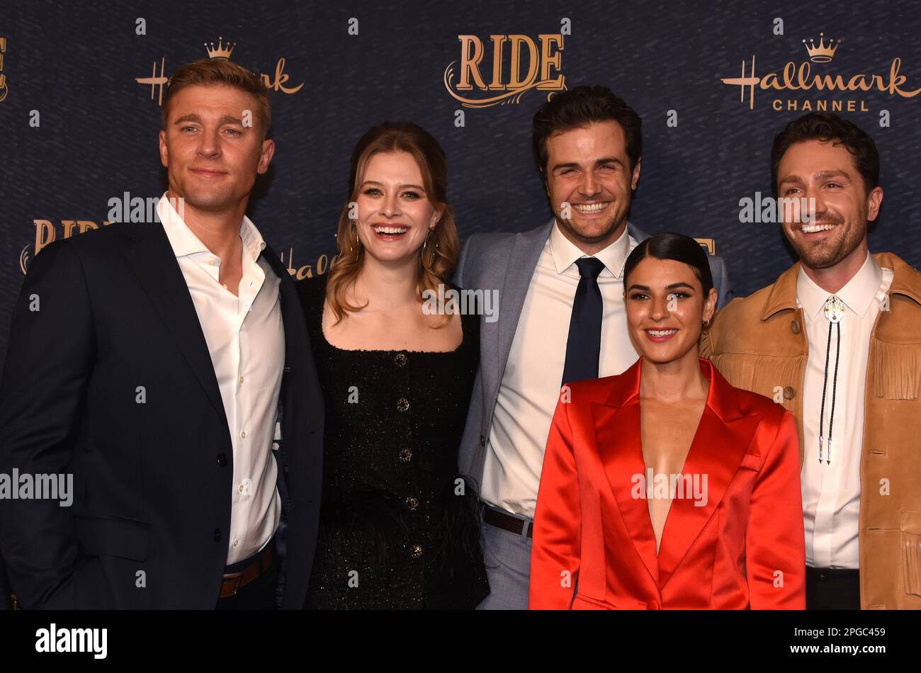 West Hollywood, California, USA 21st March 2023 (L-R) Actor Tyler Jacob ...