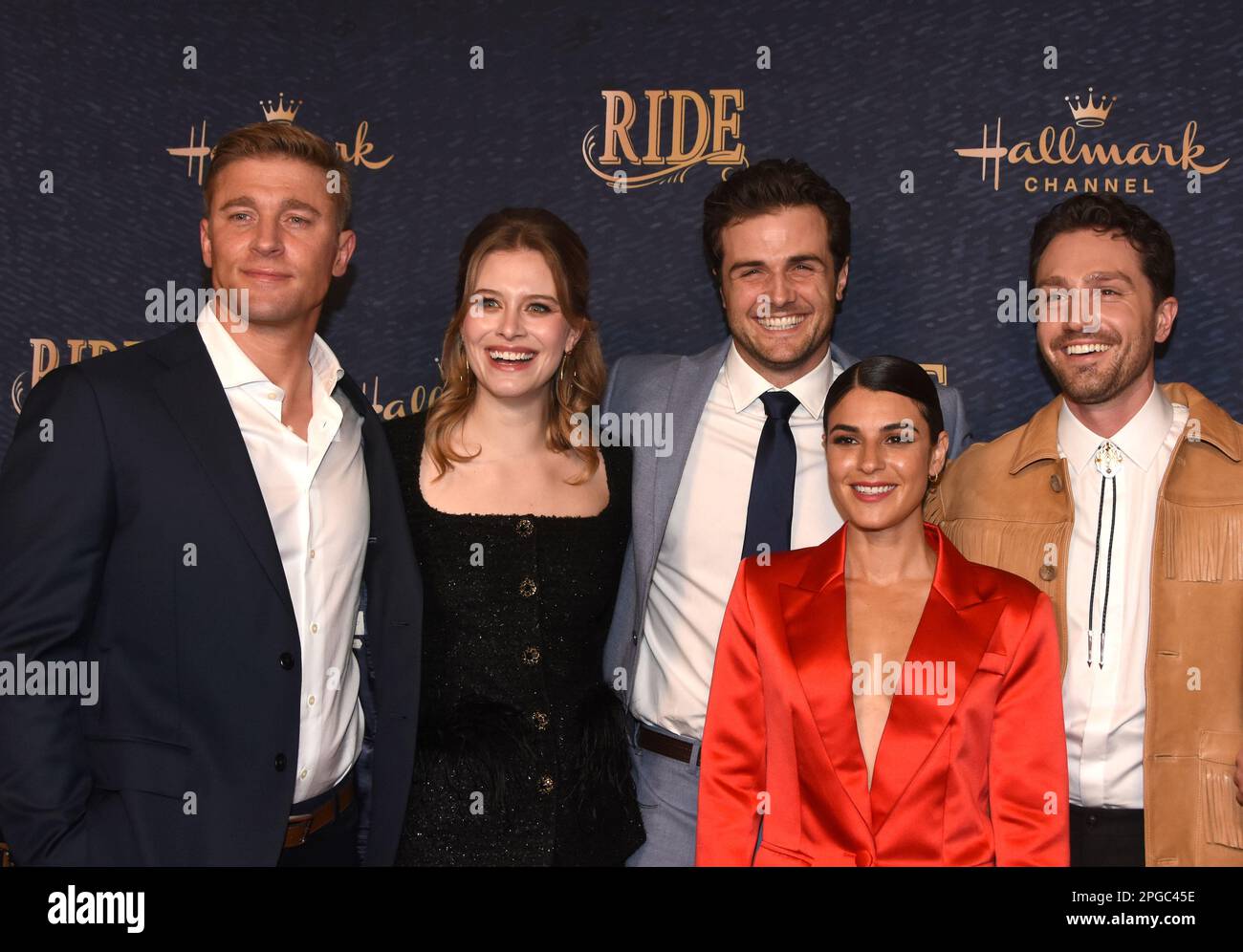 West Hollywood, California, USA 21st March 2023 (L-R) Actor Tyler Jacob ...