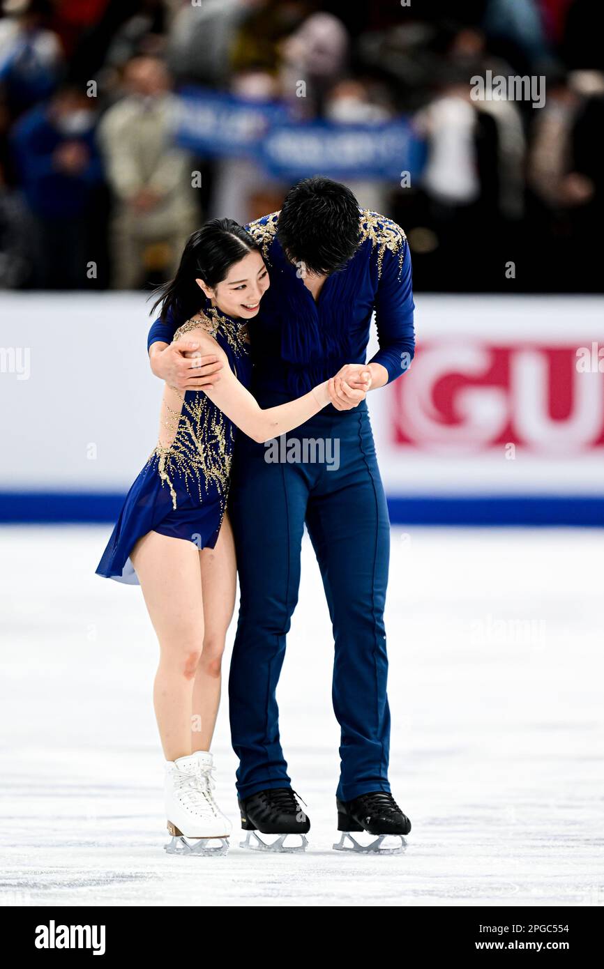 Riku MIURA & Ryuichi KIHARA (JPN), during Pairs Short Program, at the ...