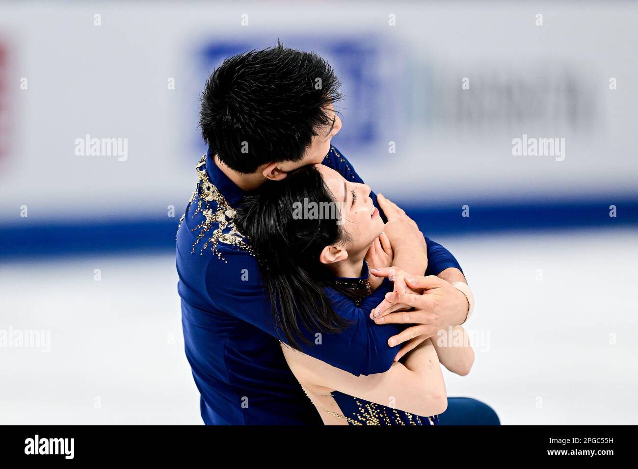 Riku MIURA & Ryuichi KIHARA (JPN), during Pairs Short Program, at the ...