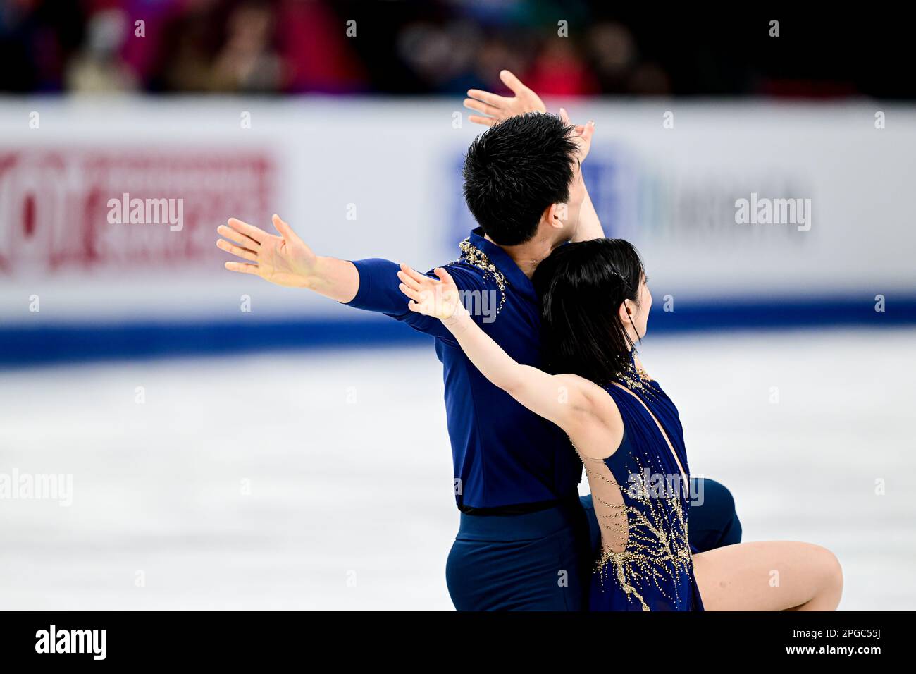 Riku MIURA & Ryuichi KIHARA (JPN), during Pairs Short Program, at the ...