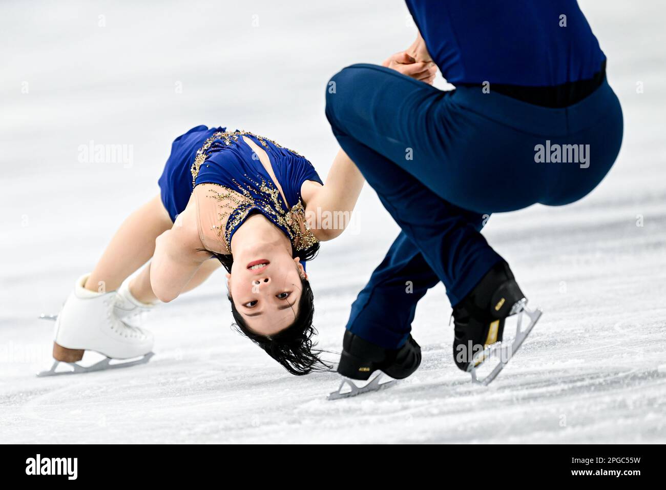 Riku MIURA & Ryuichi KIHARA (JPN), during Pairs Short Program, at the ...