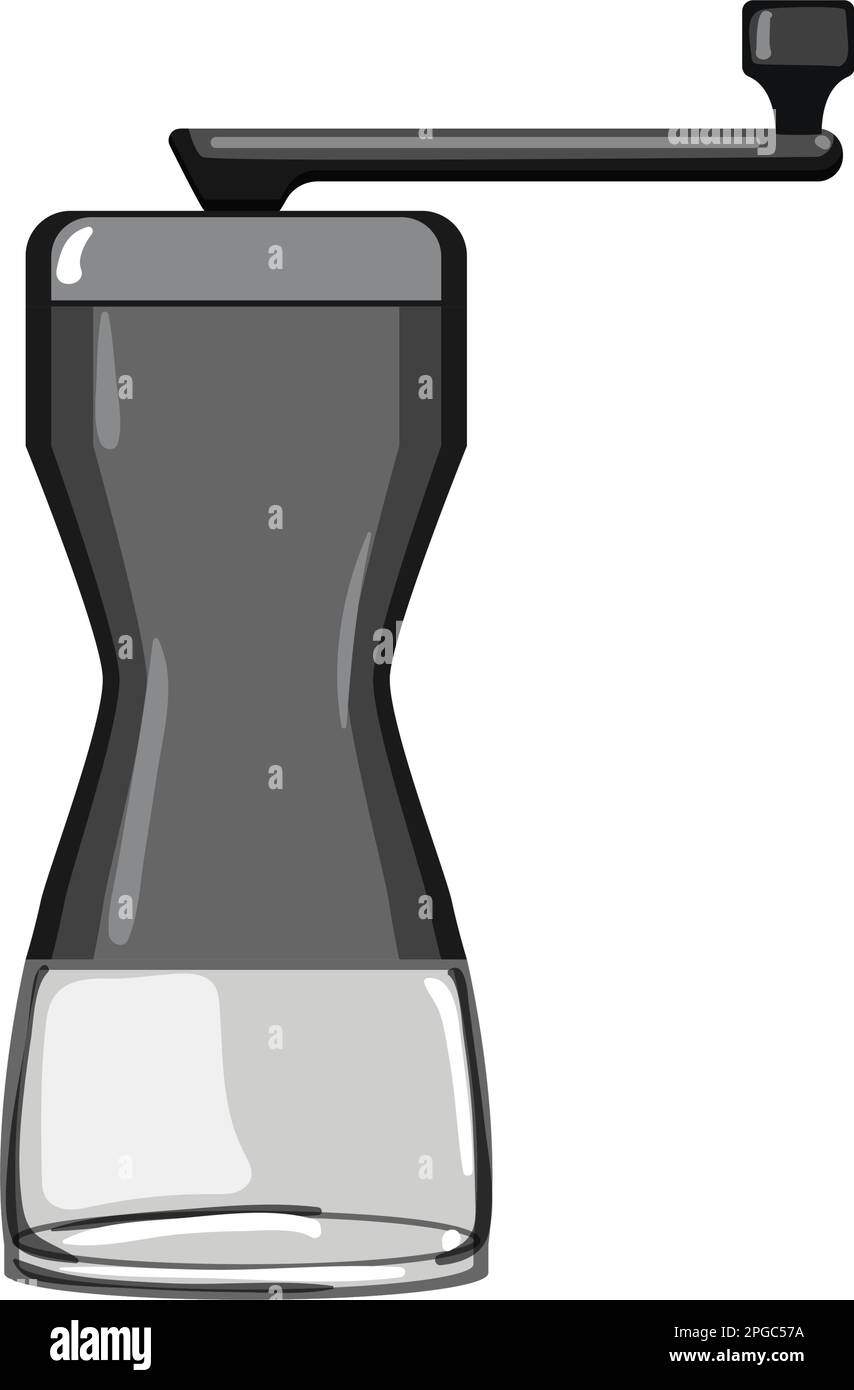 caffeine mill coffee grinder manual cartoon vector illustration Stock ...