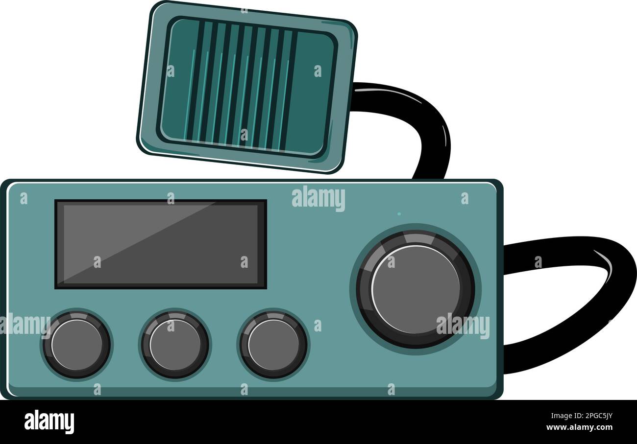 portable radio transceiver cartoon vector illustration Stock Vector ...