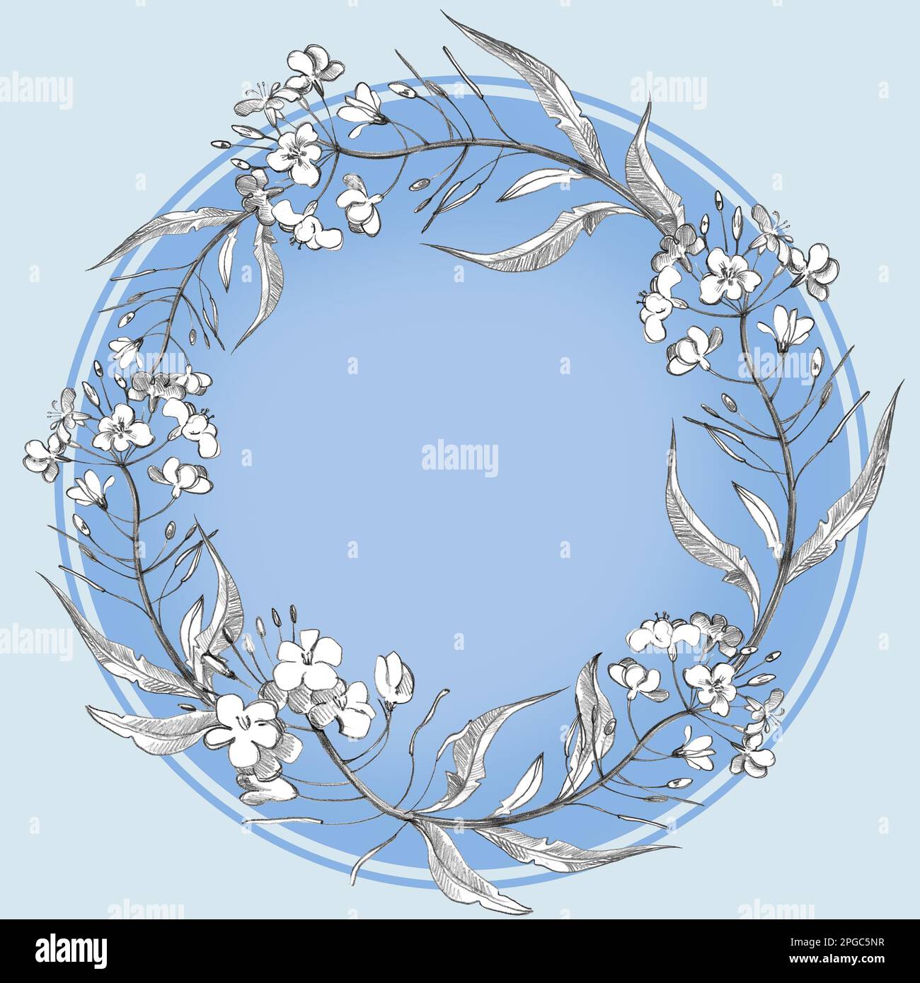 Abstract leaves and flowers border hi-res stock photography and images ...