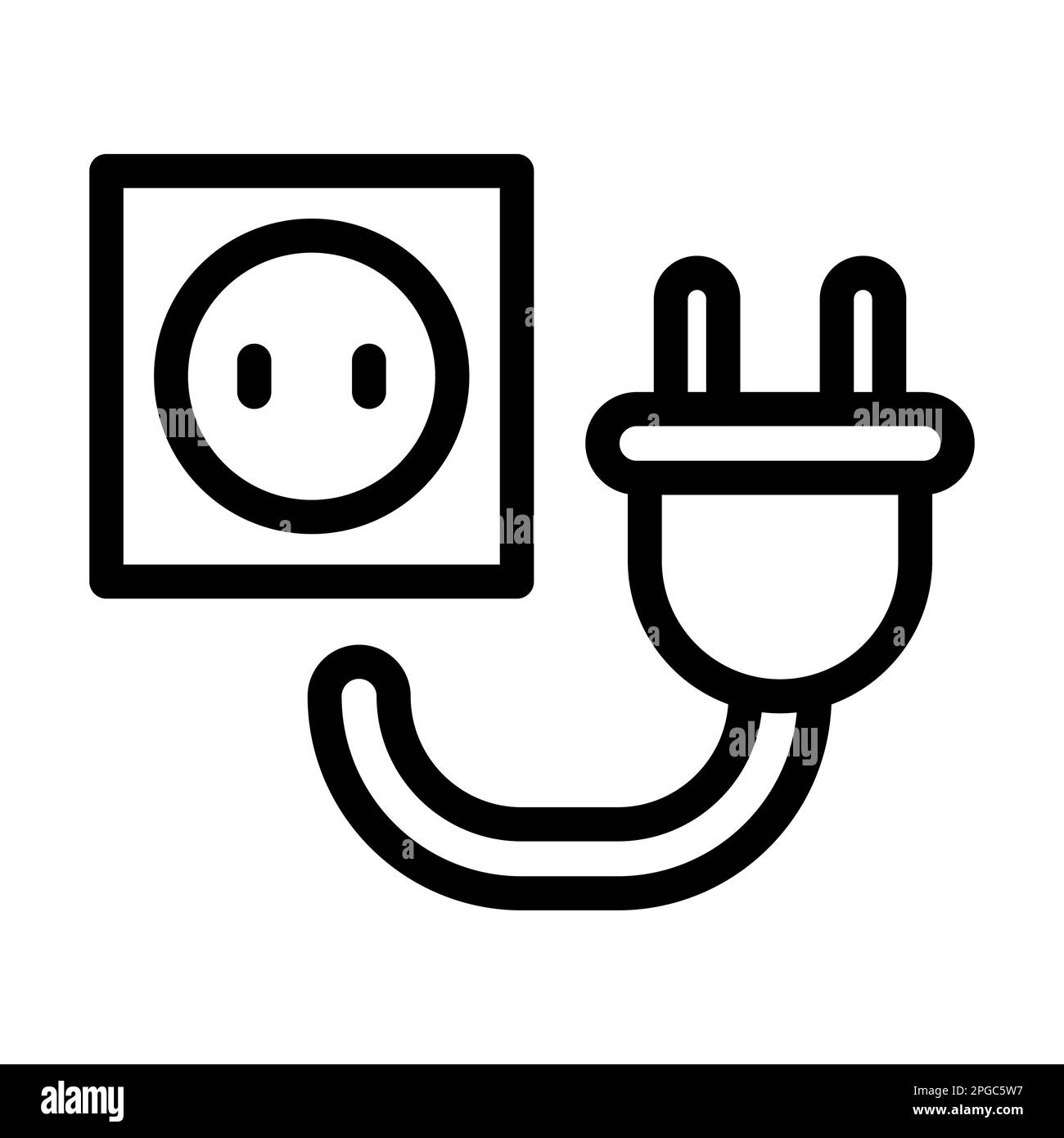 Wall Plug Vector Thick Line Icon For Personal And Commercial Use Stock Photo - Alamy