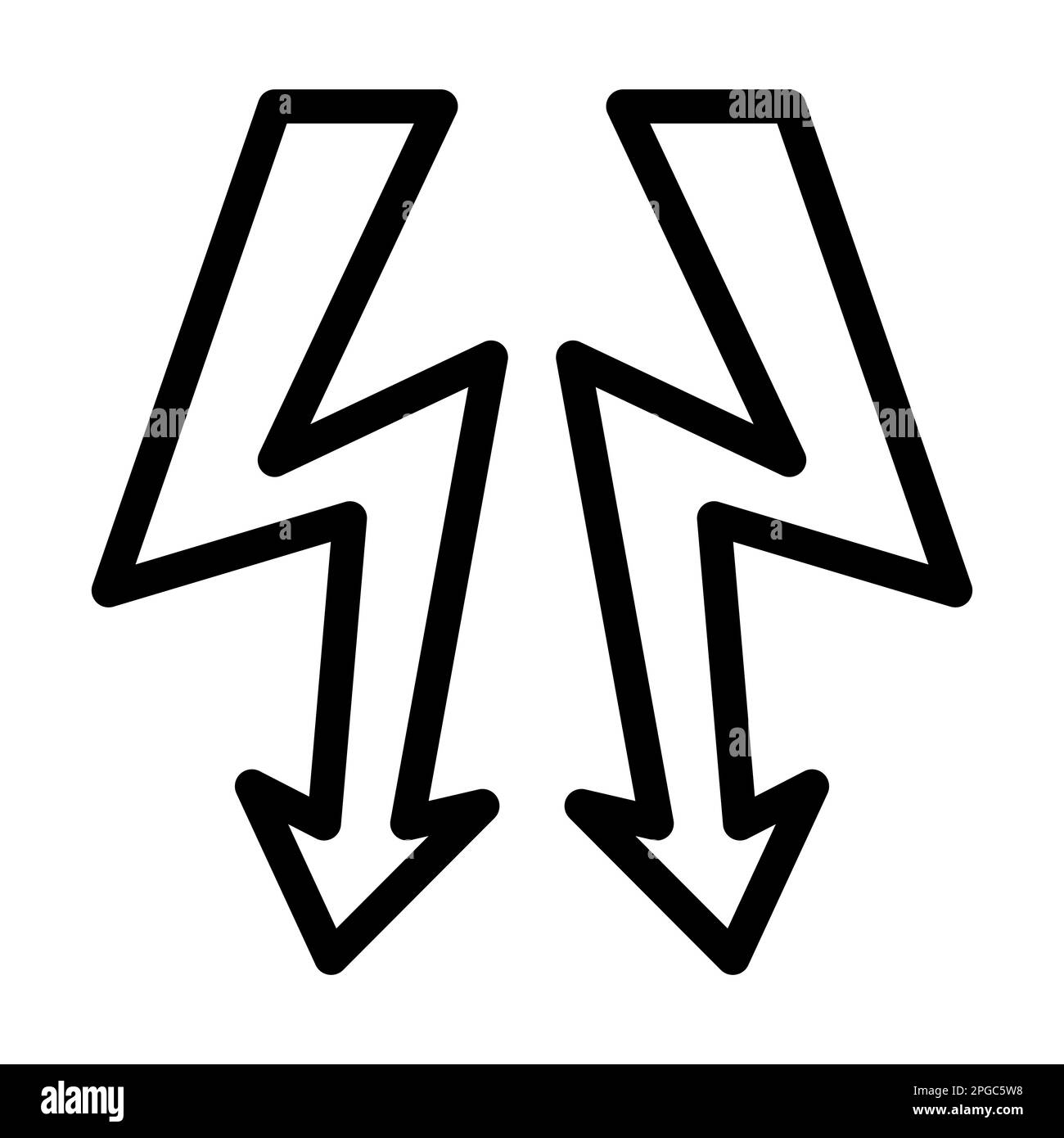 High Voltage Vector Thick Line Icon For Personal And Commercial Use