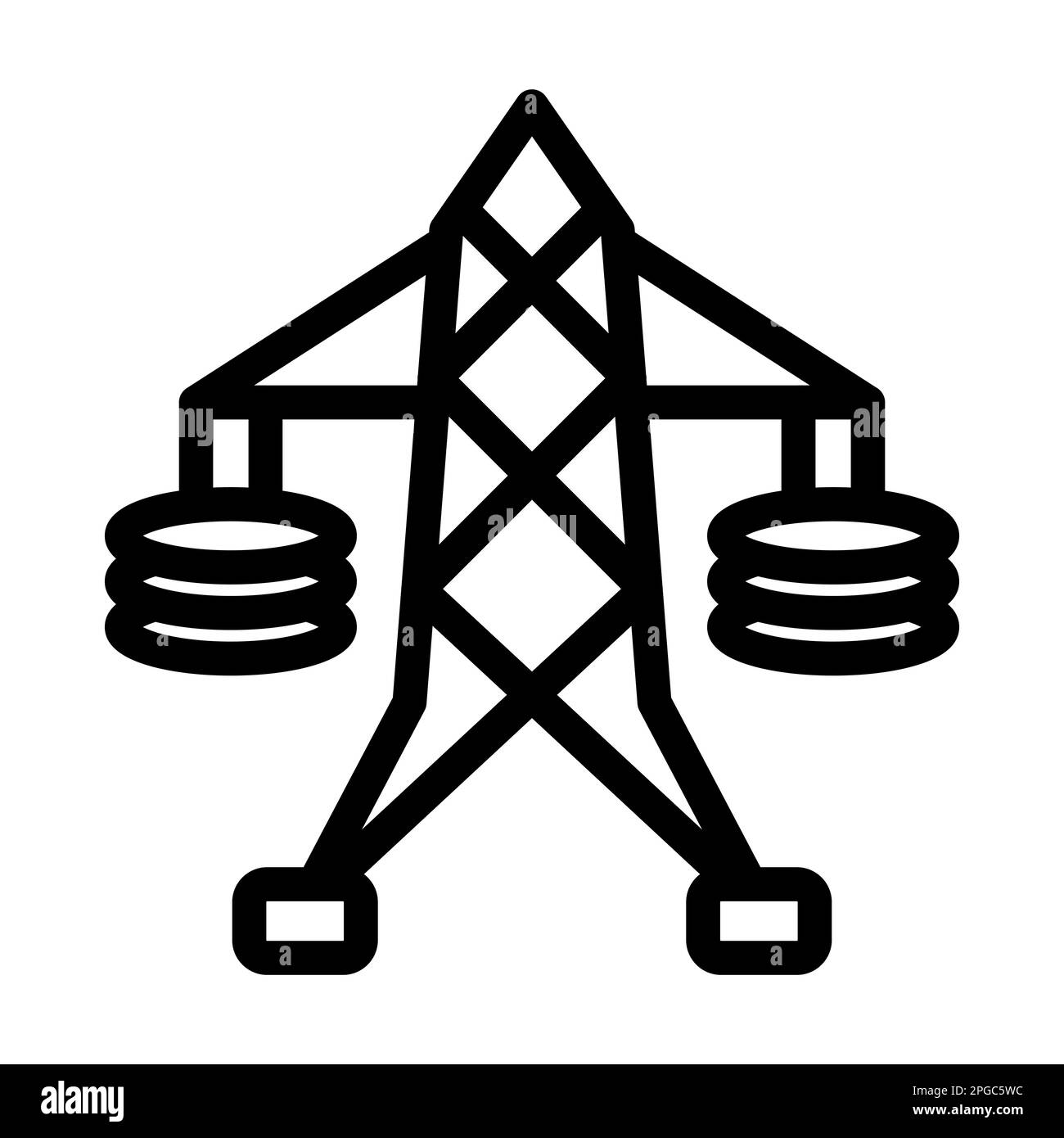 Pole Vector Thick Line Icon For Personal And Commercial Use Stock Photo - Alamy