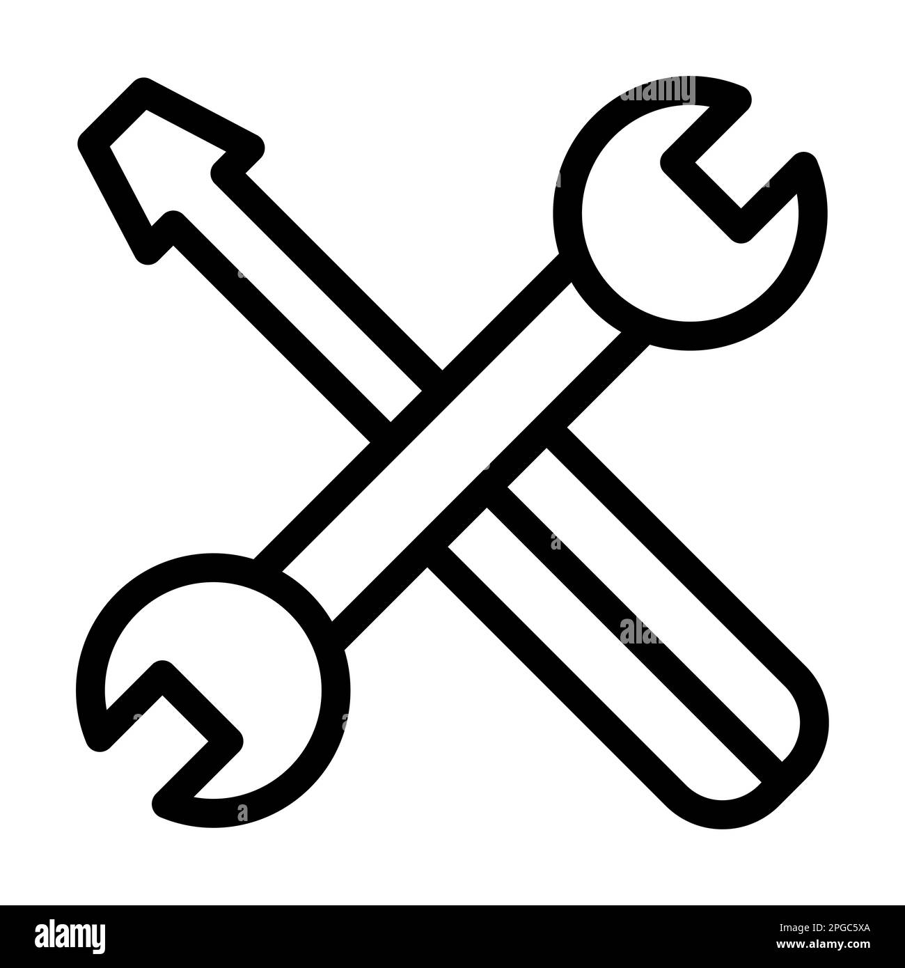 Tools Vector Thick Line Icon For Personal And Commercial Use Stock