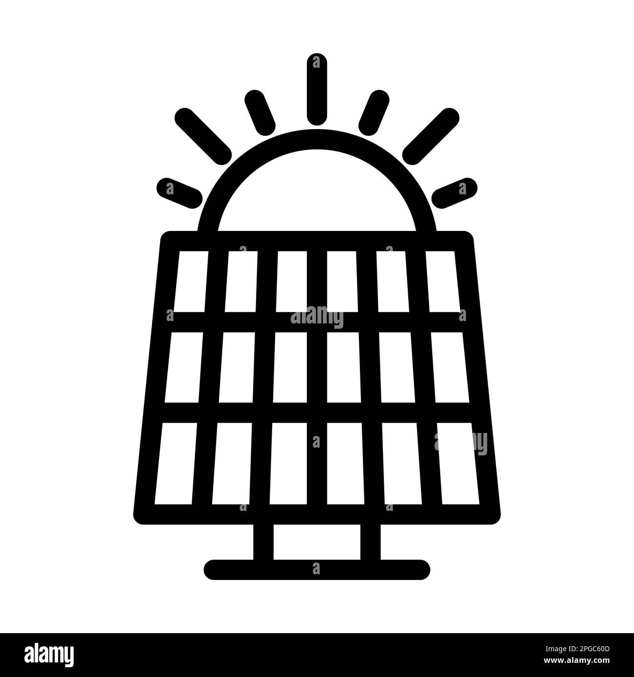 Solar Energy Vector Thick Line Icon For Personal And Commercial Use Stock Photo - Alamy