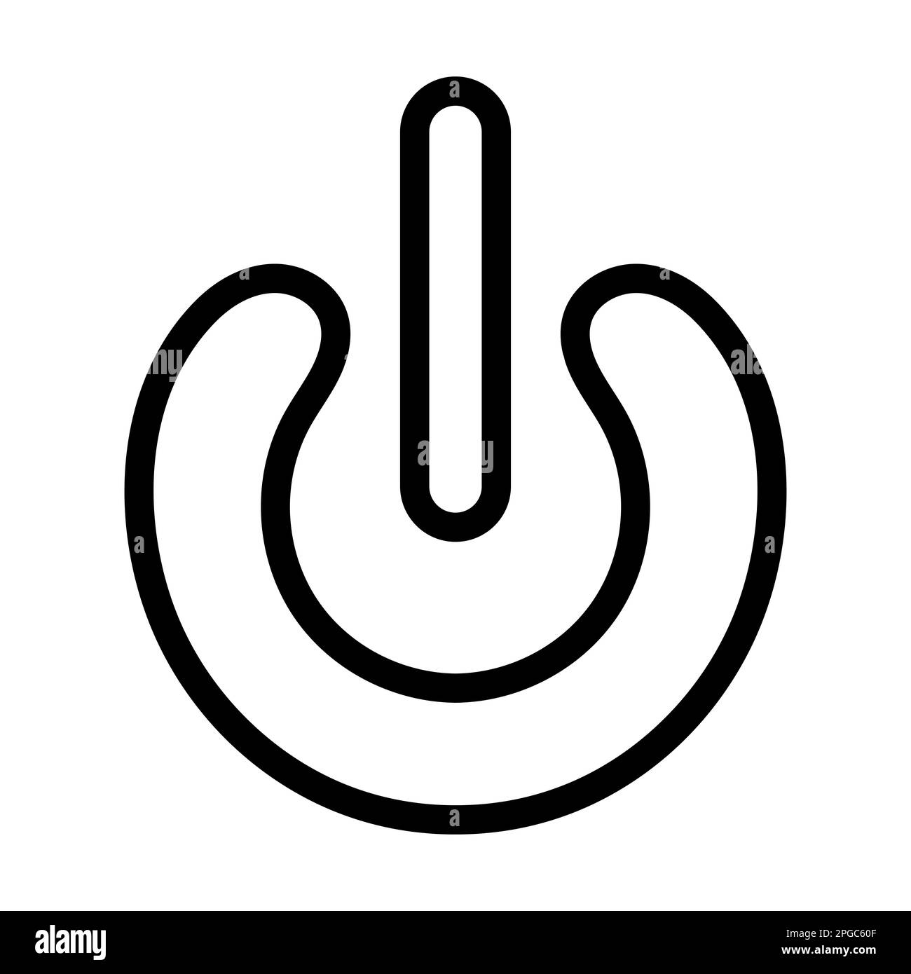 Turn On Vector Thick Line Icon For Personal And Commercial Use Stock Photo - Alamy