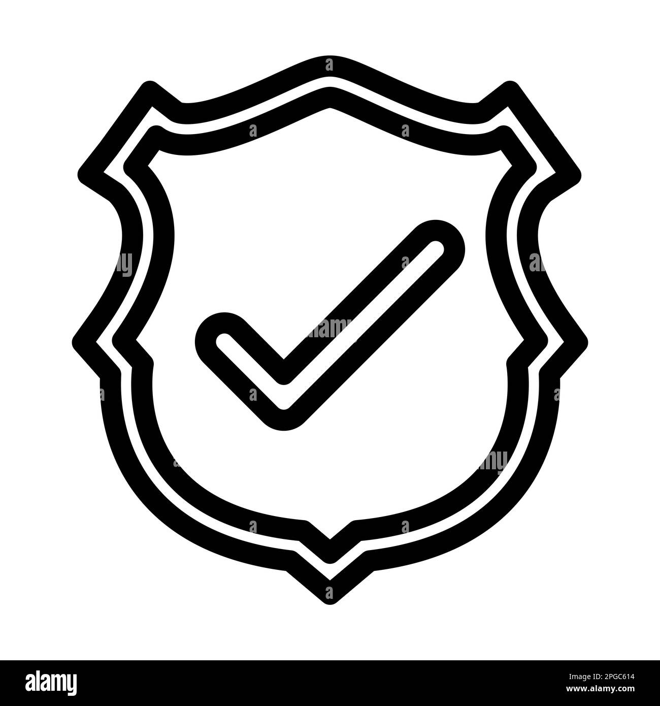 Protect Vector Thick Line Icon For Personal And Commercial Use Stock