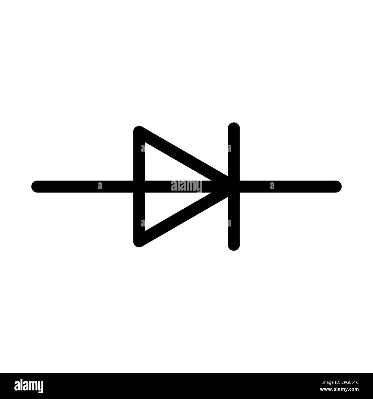 Diode Vector Thick Line Icon For Personal And Commercial Use Stock ...