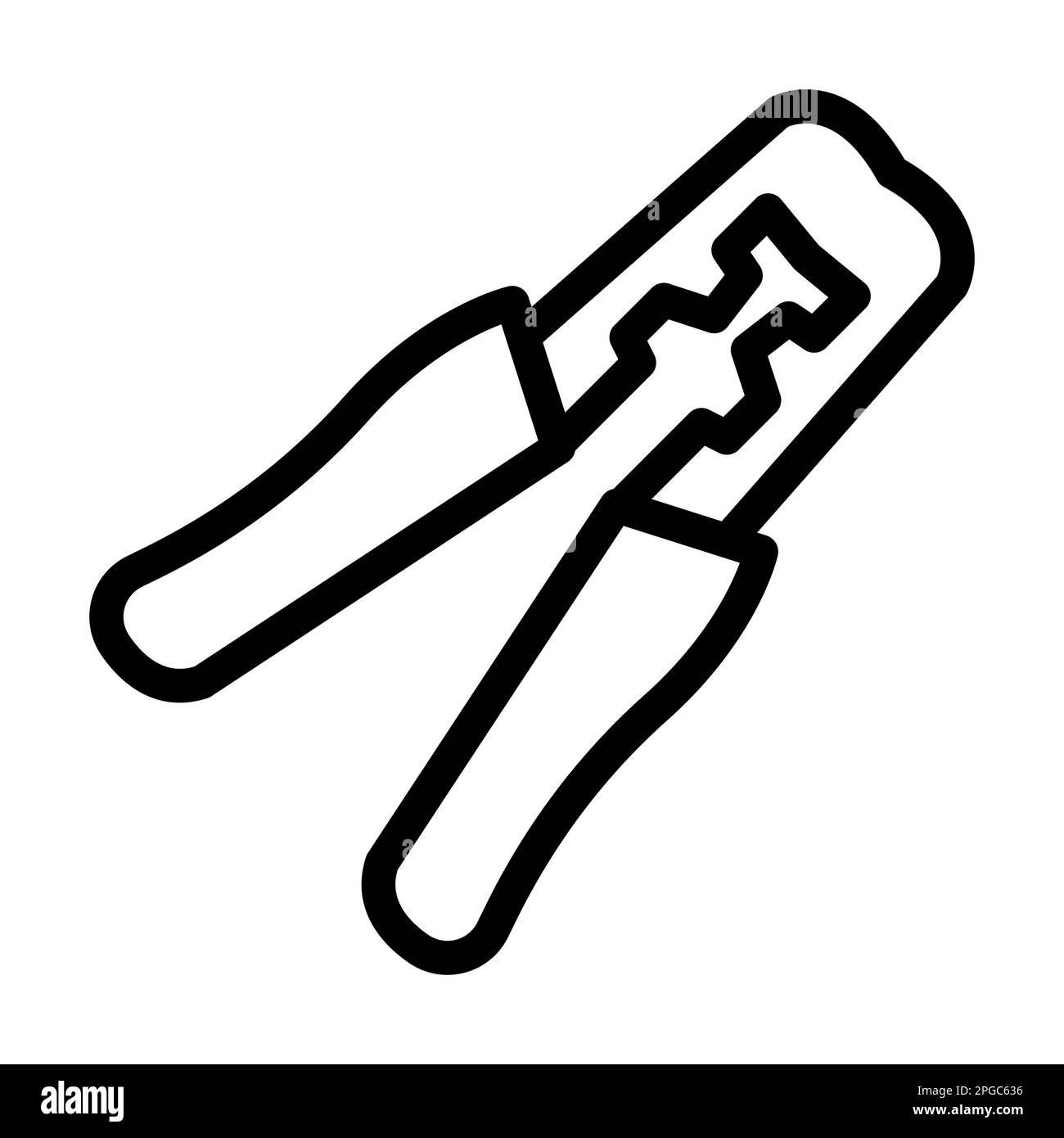 Crimping Vector Thick Line Icon For Personal And Commercial Use Stock Photo - Alamy