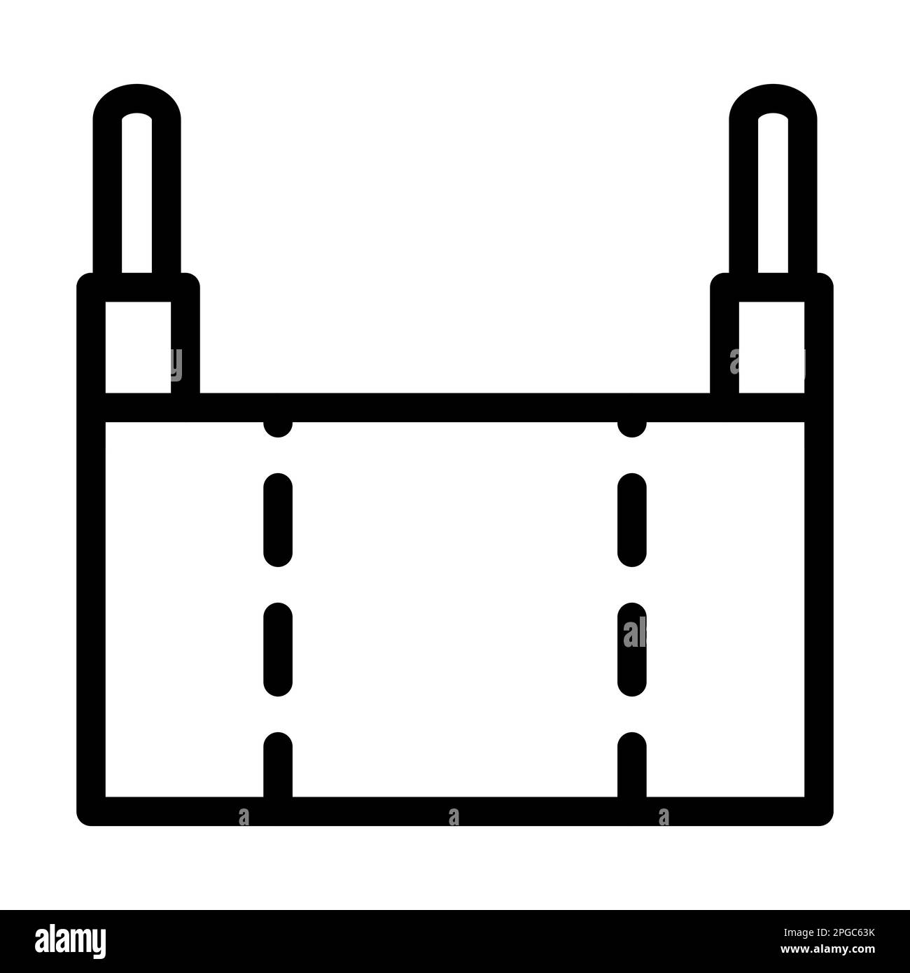 Capacitor Vector Thick Line Icon For Personal And Commercial Use Stock Photo - Alamy