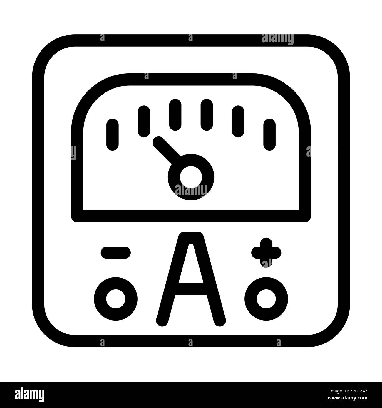 Ammeter Vector Thick Line Icon For Personal And Commercial Use Stock ...