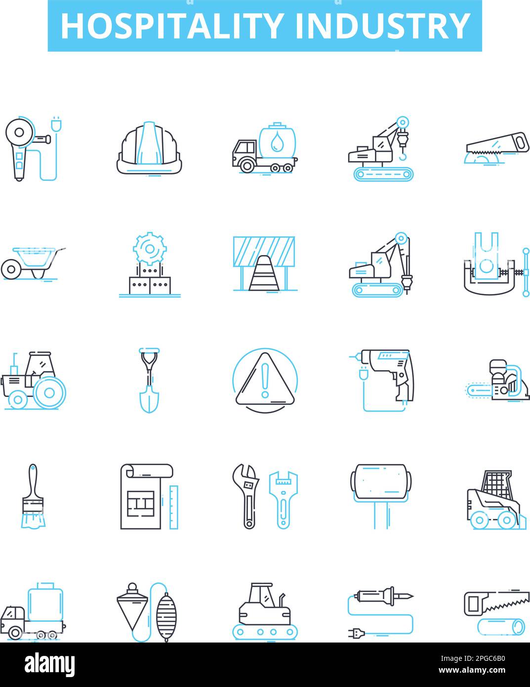 Hospitality industry vector line icons set. Hospitality, Industry ...