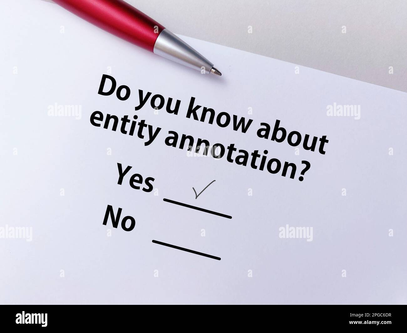 A person is answering question about artificial intelligence. He knows about entity annotation ...