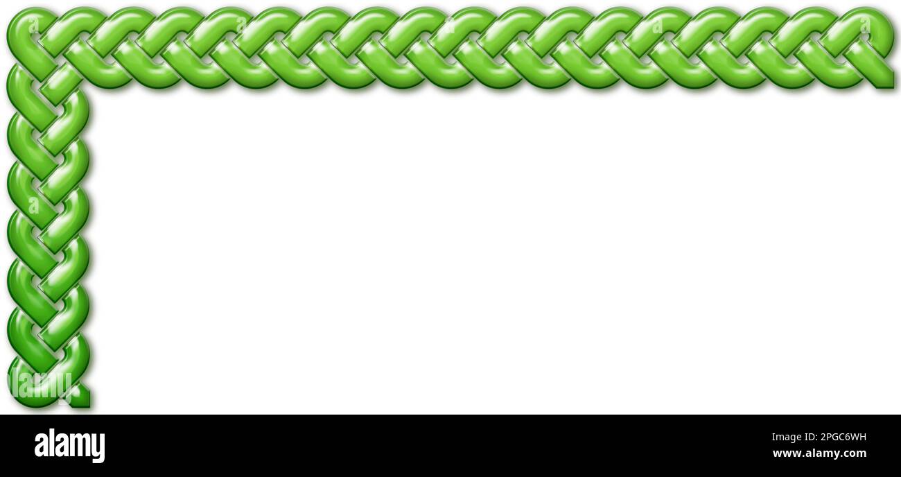L-shaped border made with Celtic knots to use in designs for St ...