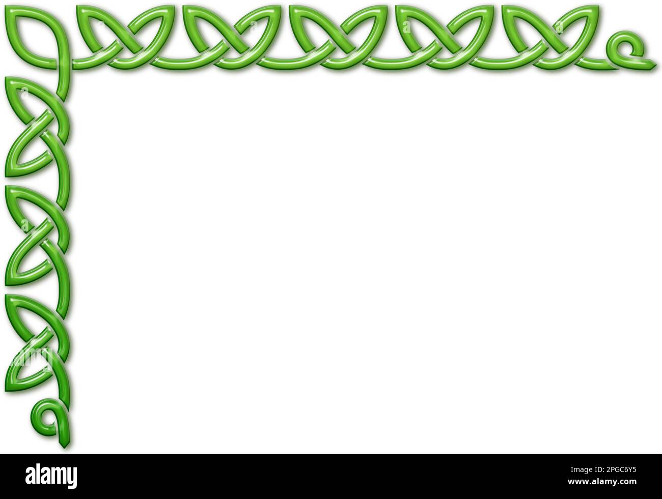 L-shaped border made with Celtic knots to use in designs for St ...