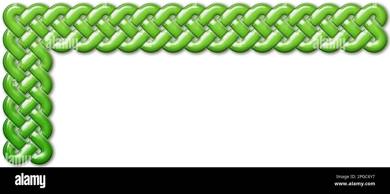 L-shaped border made with Celtic knots to use in designs for St ...