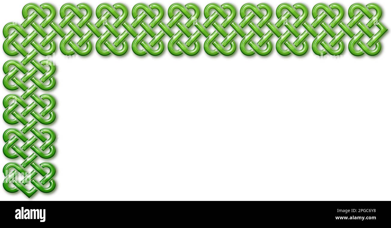 L-shaped border made with Celtic knots to use in designs for St ...