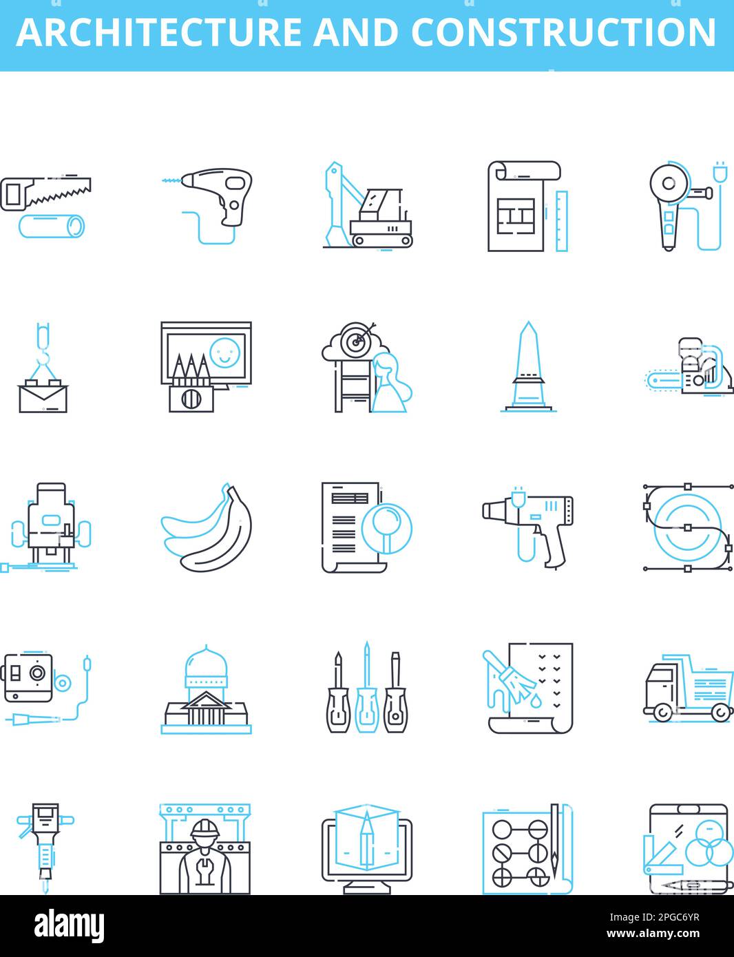 Architecture and construction vector line icons set. Architecture ... Architecture and construction vector line icons set. Architecture ...