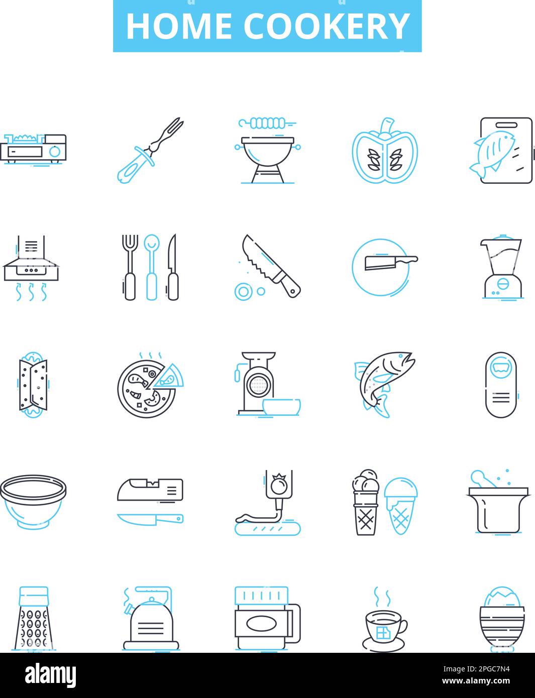 Home Cookery vector line icons set. Cooking, Home, Cuisine, Dishes ...