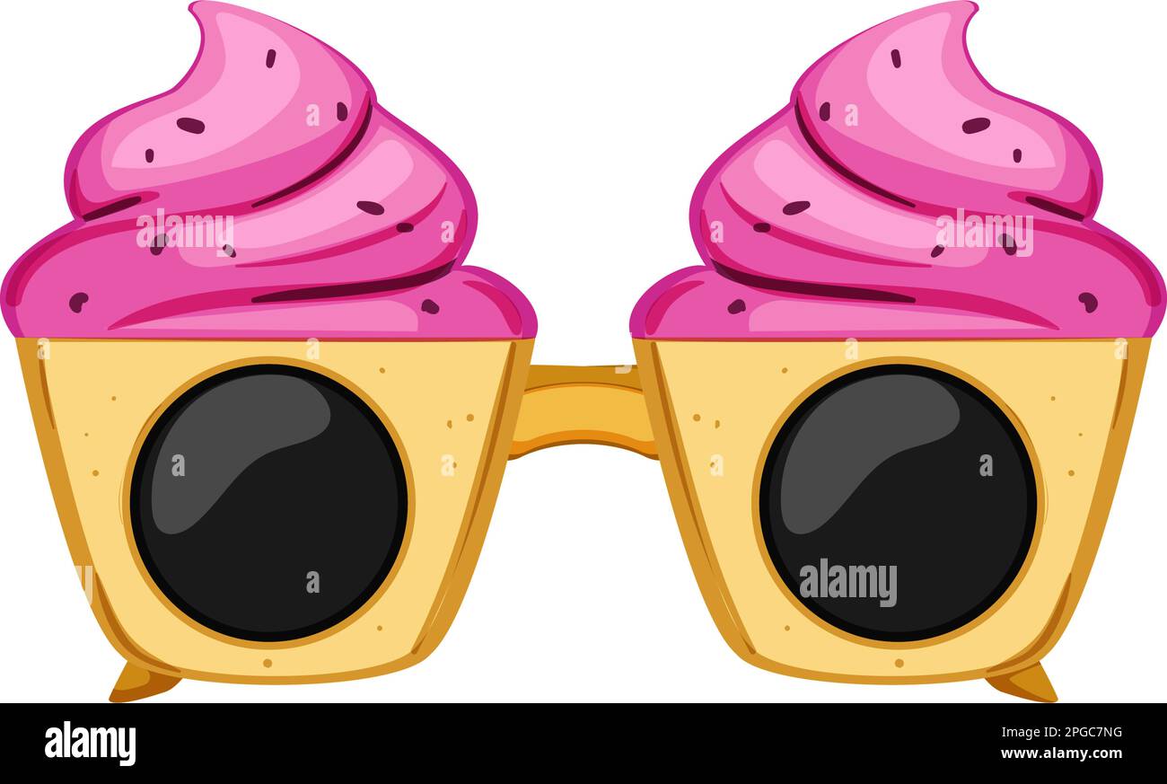 eye party glasses cartoon vector illustration Stock Vector Image & Art ...