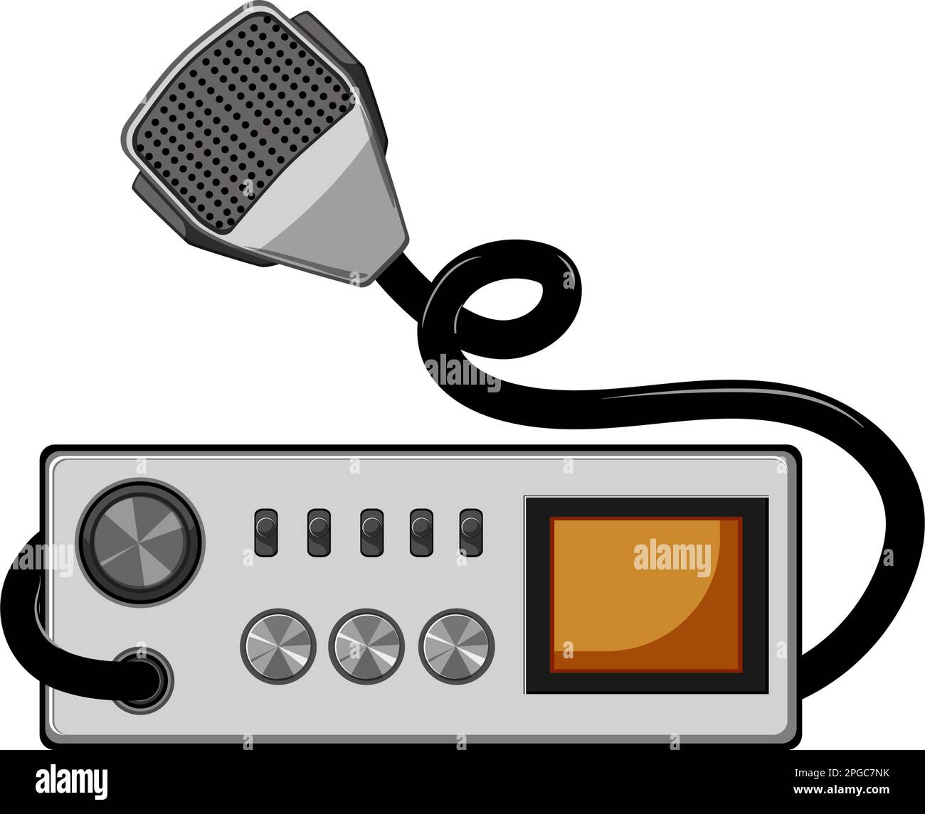 security radio transceiver cartoon vector illustration Stock Vector ...