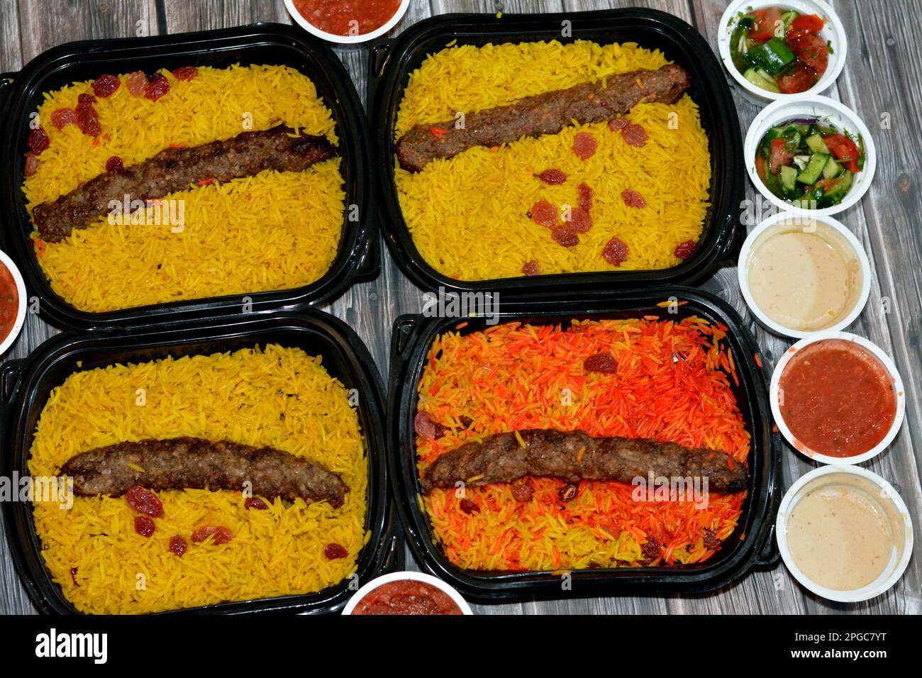 Arabic cuisine traditional food beef Kofta, kebab and tarb kofta shish ...