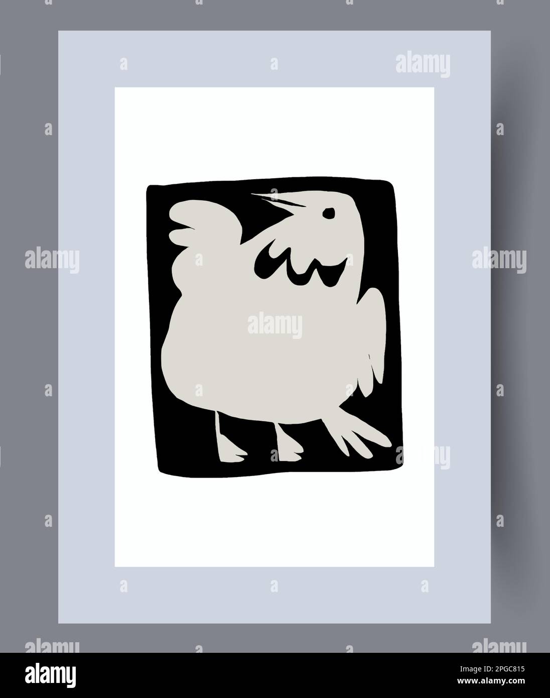 Animal bird creative chick wall art print Stock Vector Image & Art - Alamy