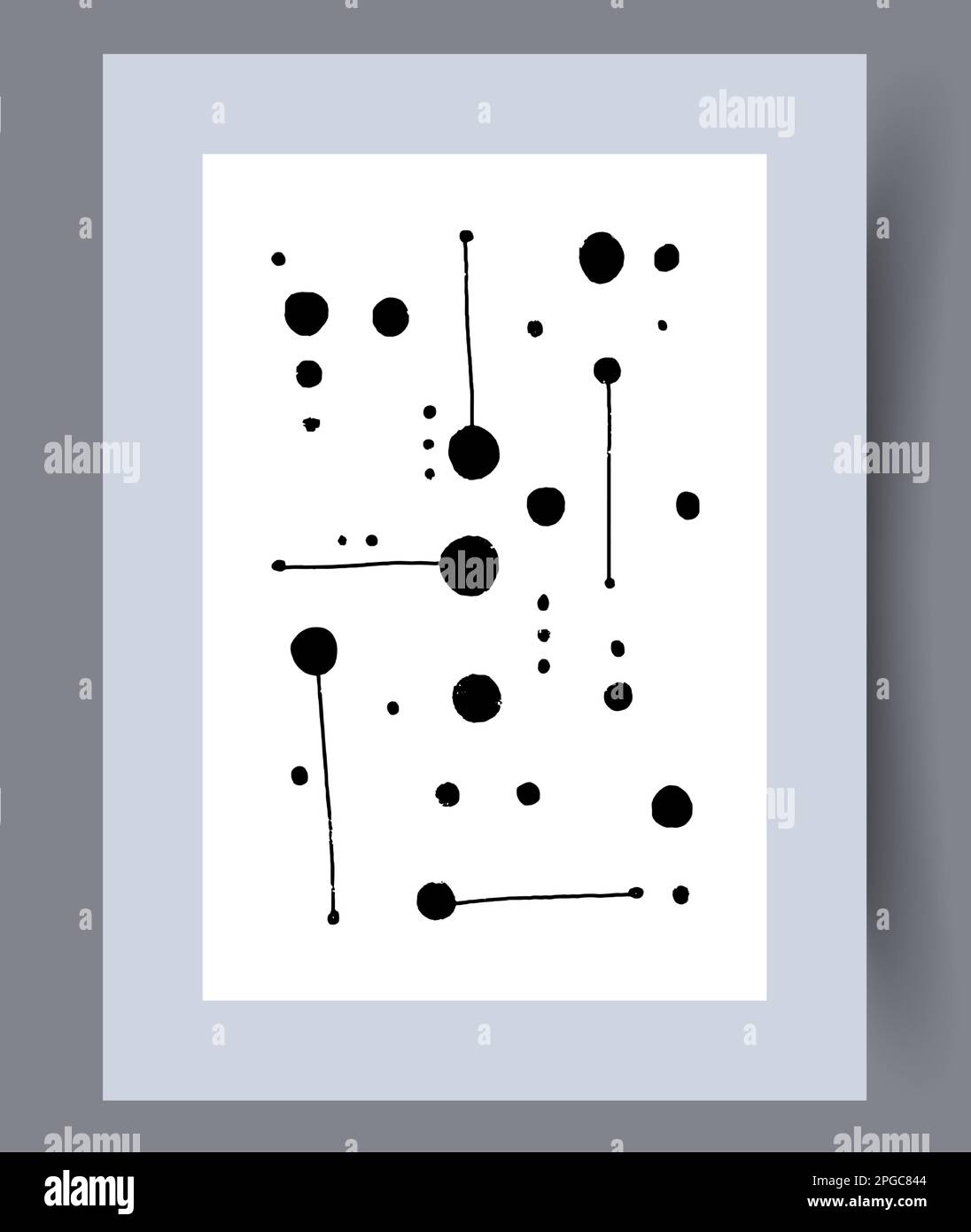 Abstract points geometric minimalism wall art print Stock Vector Image ...