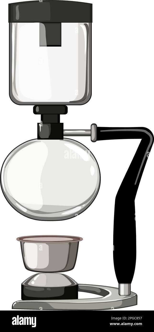 espresso syphon coffee maker cartoon vector illustration Stock Vector ...