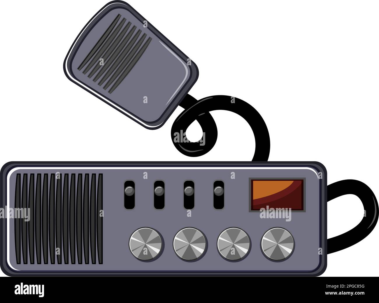 police radio transceiver cartoon vector illustration Stock Vector Image ...