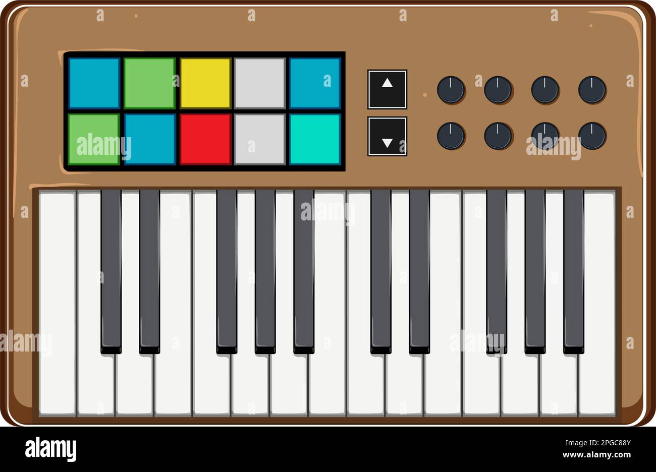 technology synthesizer audio cartoon vector illustration Stock Vector ...