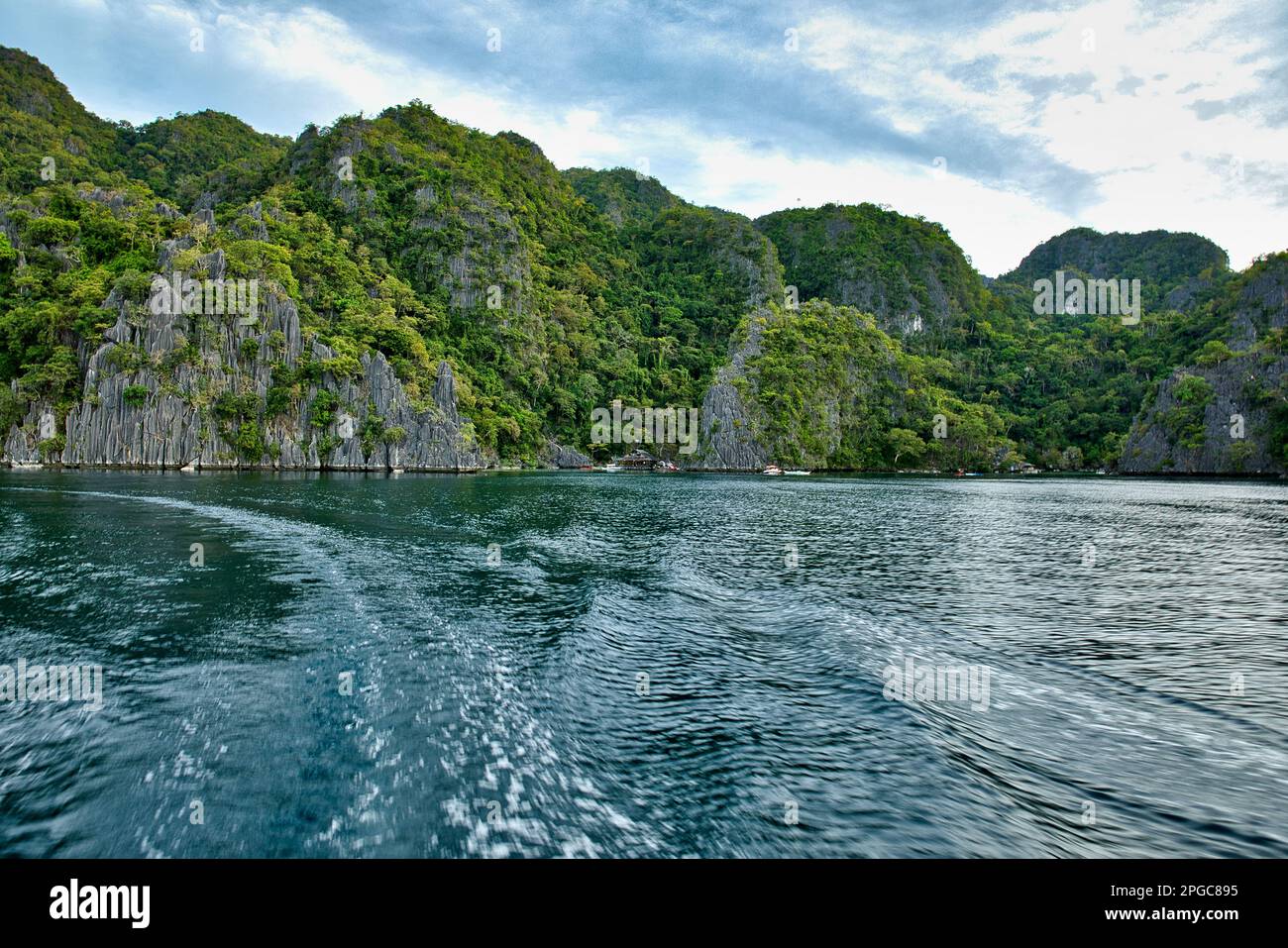 Majestic rocks in Coron, Palawan in the Philippines that are overgrown ...
